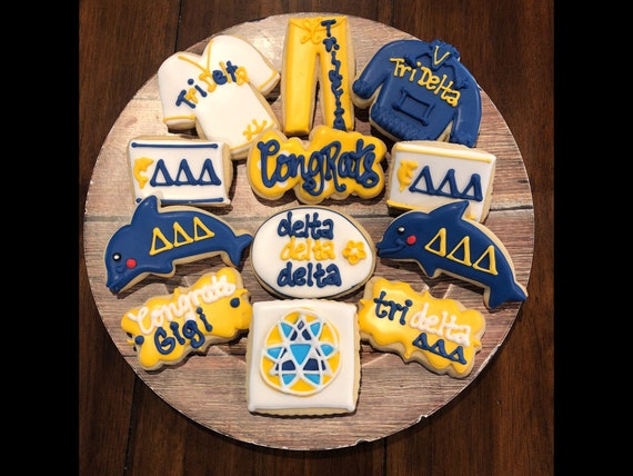 Tri Delta Sorority Sugar Cookies | Etsy
