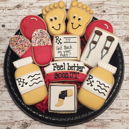 Get Well Sugar Cookies/ Surgery Gift / Knee Surgery Sugar - Etsy