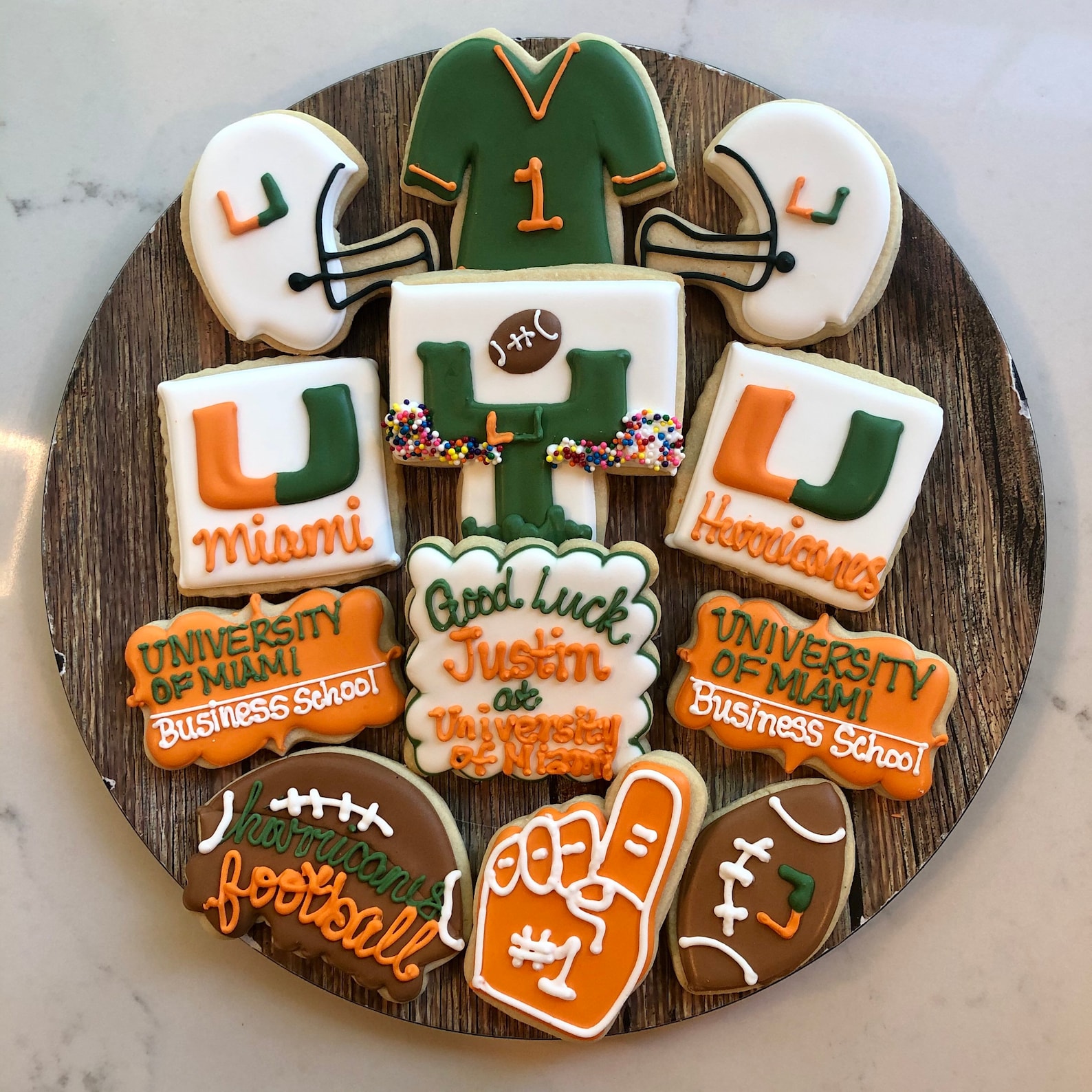 Miami Hurricanes Theme Sugar Cookies - Etsy