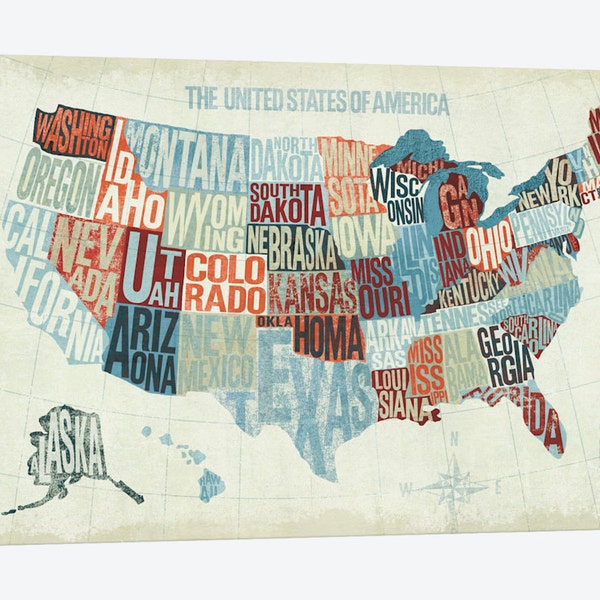 United States Map - Etsy