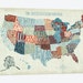 United States Map Art Print, United States Art Print, USA Map Print ...