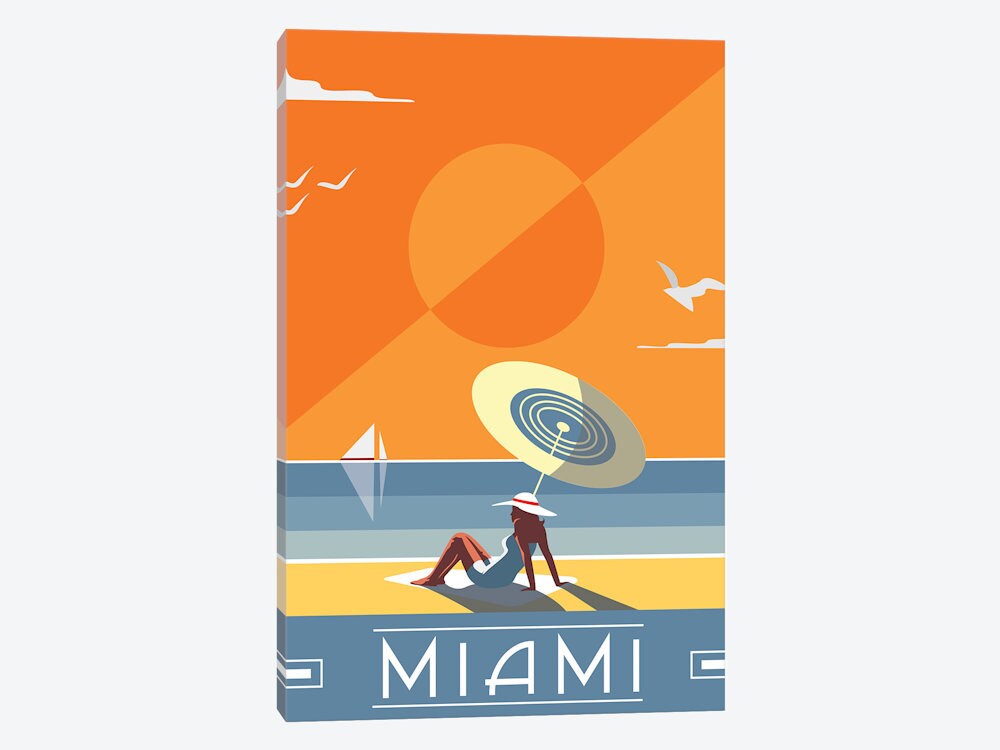 Miami Florida Art Print Vintage Miami Florida Travel Poster | Etsy