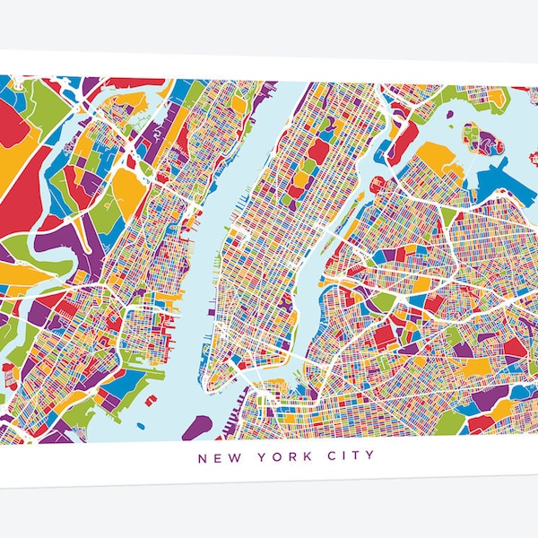 New York City Map - Etsy