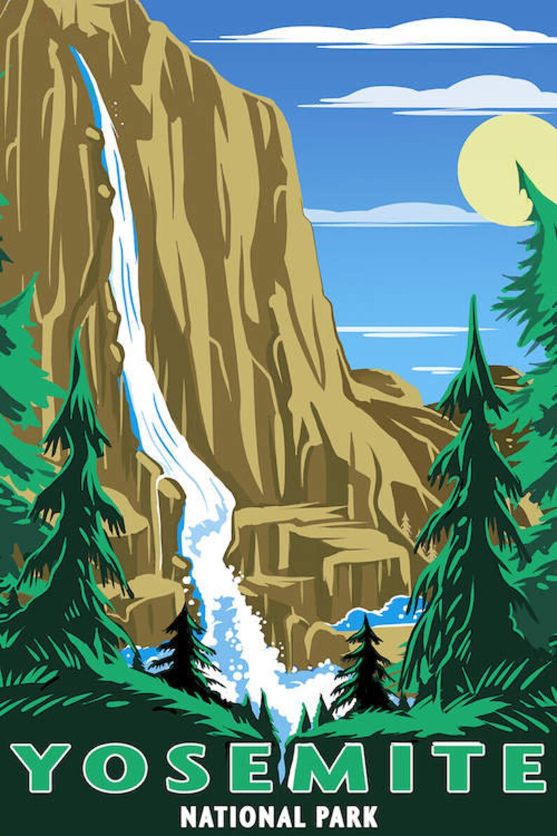 Yosemite National Park Yosemite Print Canvas Wall Art - Etsy