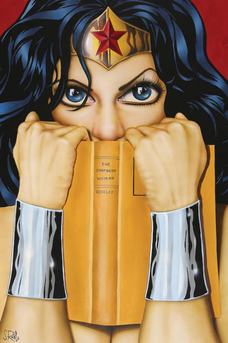 Wonder Woman Art Print Vintage Wonder Woman Print Superhero | Etsy