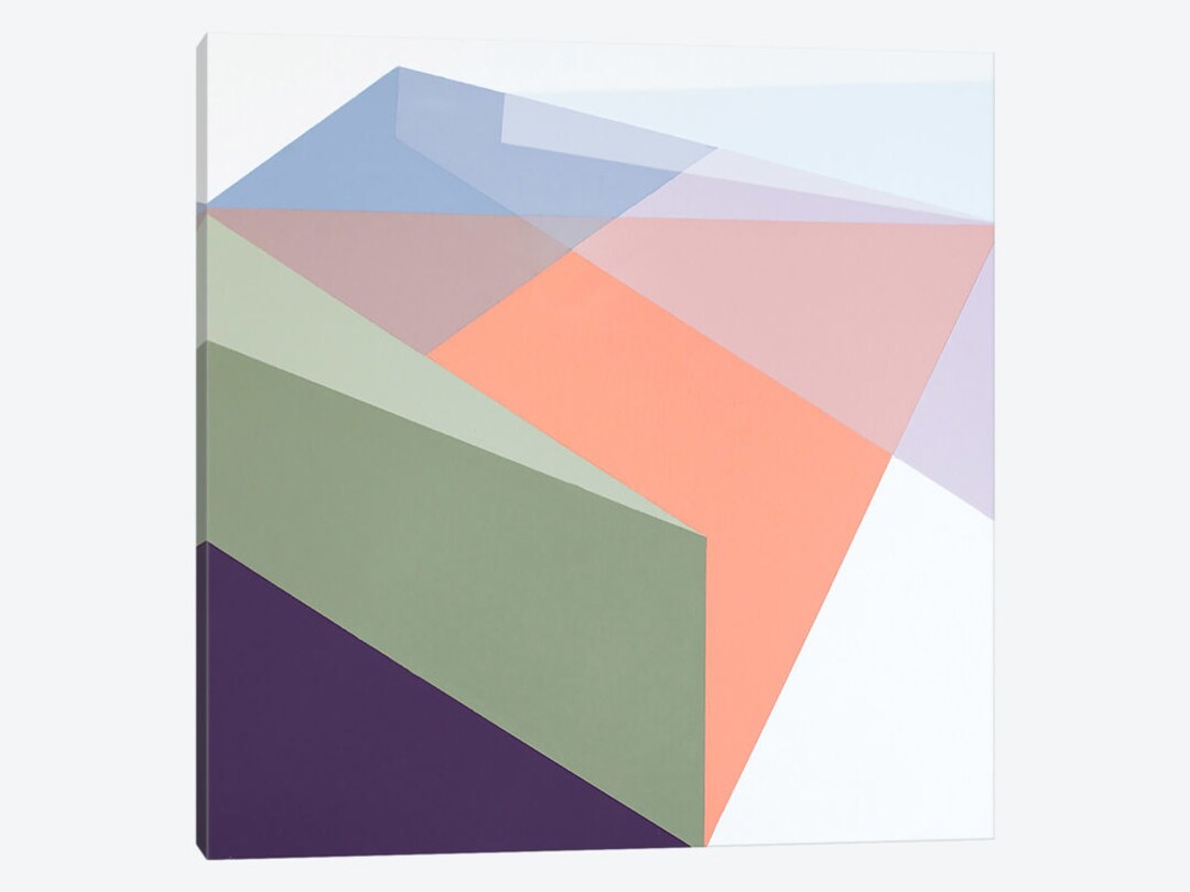 Geometric Shape Wall Art Minimalist Rectangle Overlapped - Etsy