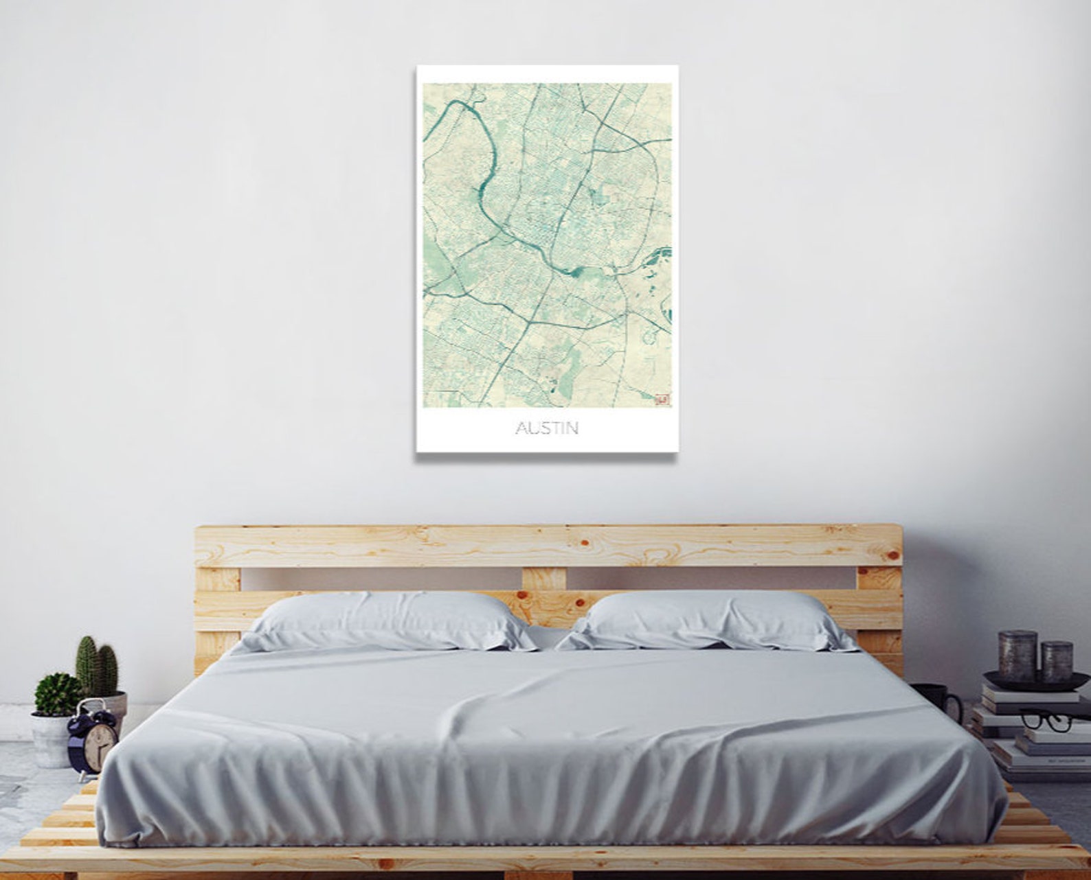Austin Texas City Map Poster Print Austin Texas City Street | Etsy
