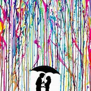 Rainbow Rain, Marc Allante, Canvas Wall Art, Two Step Watercolor, Dance ...
