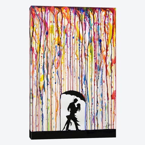 Rainbow Rain Marc Allante Canvas Wall Art Two Step - Etsy