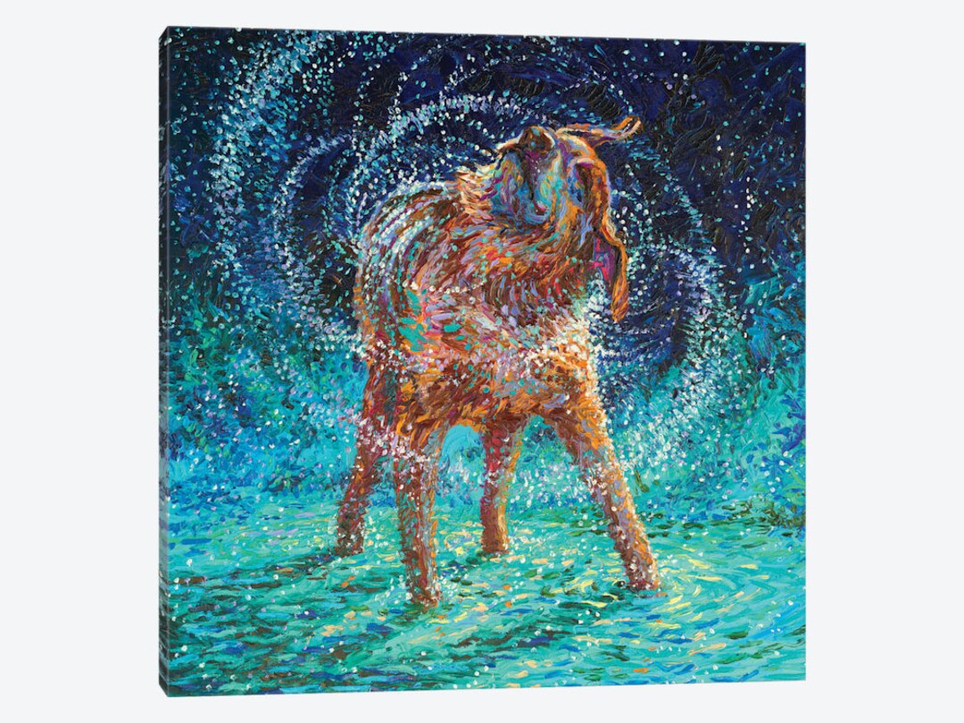 Yellow Labrador Art Print, Yellow Lab Wall Decor, Canvas Art Print ...