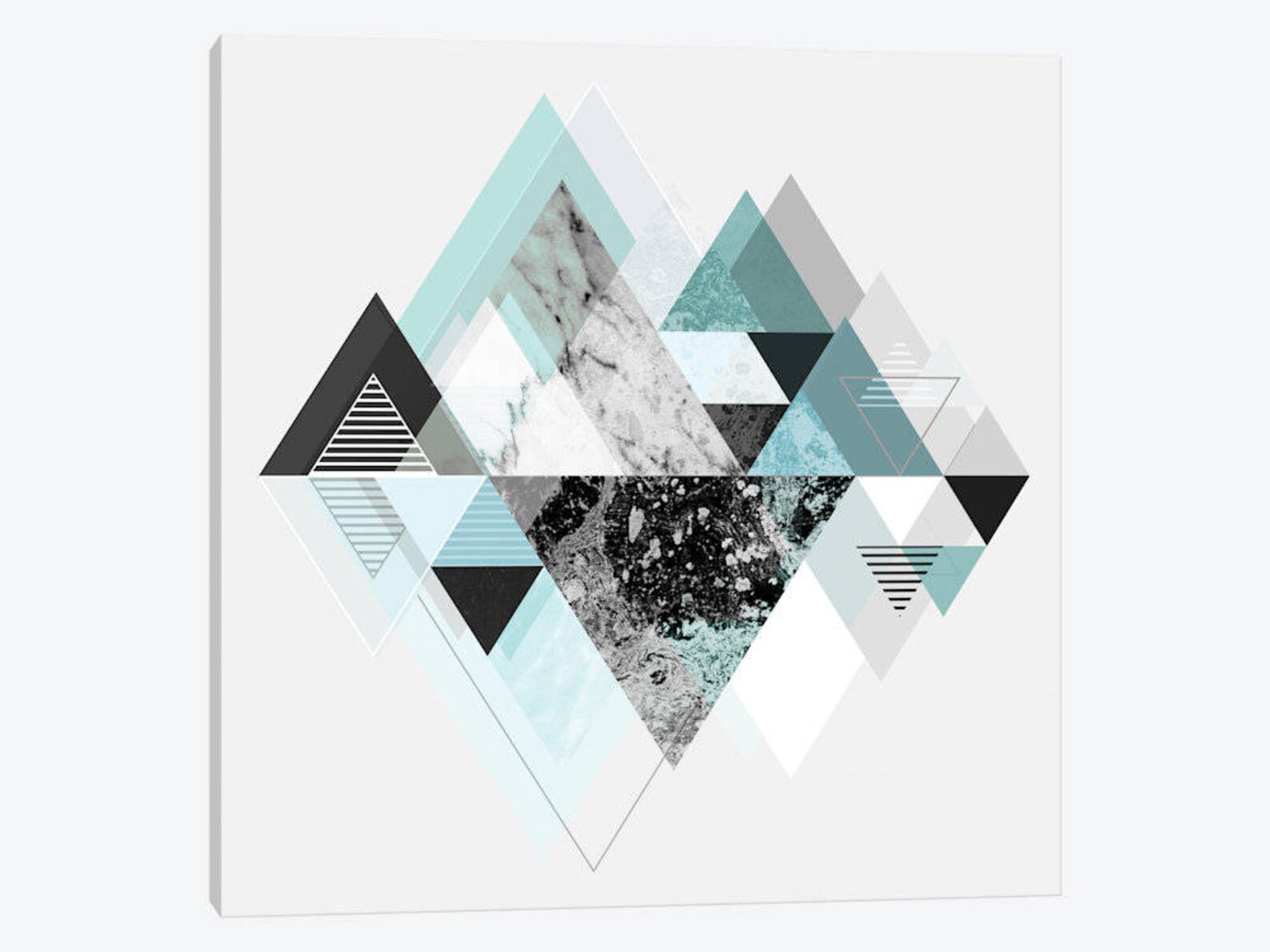 Geometric Shape Wall Art, Triangle Mountain Art, Minimalist Triangle ...