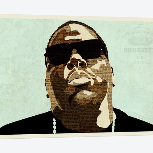 Notorious B.I.G Art Print Handmade Stencil Biggie - Etsy