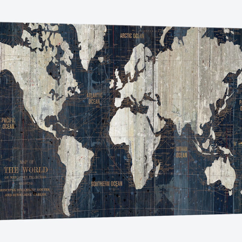 Rustic World Map - Etsy