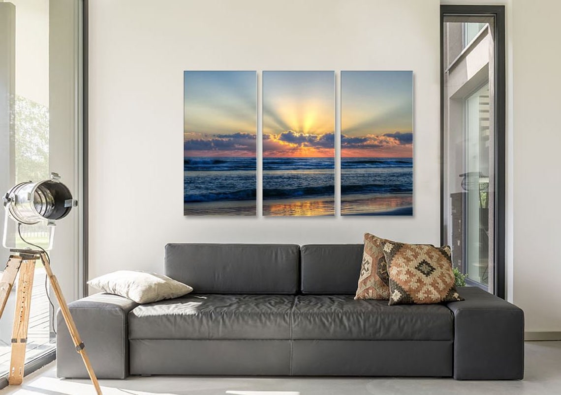 Large Canvas Sunset Beach Tropical Ocean View Sunrise Ocean | Etsy