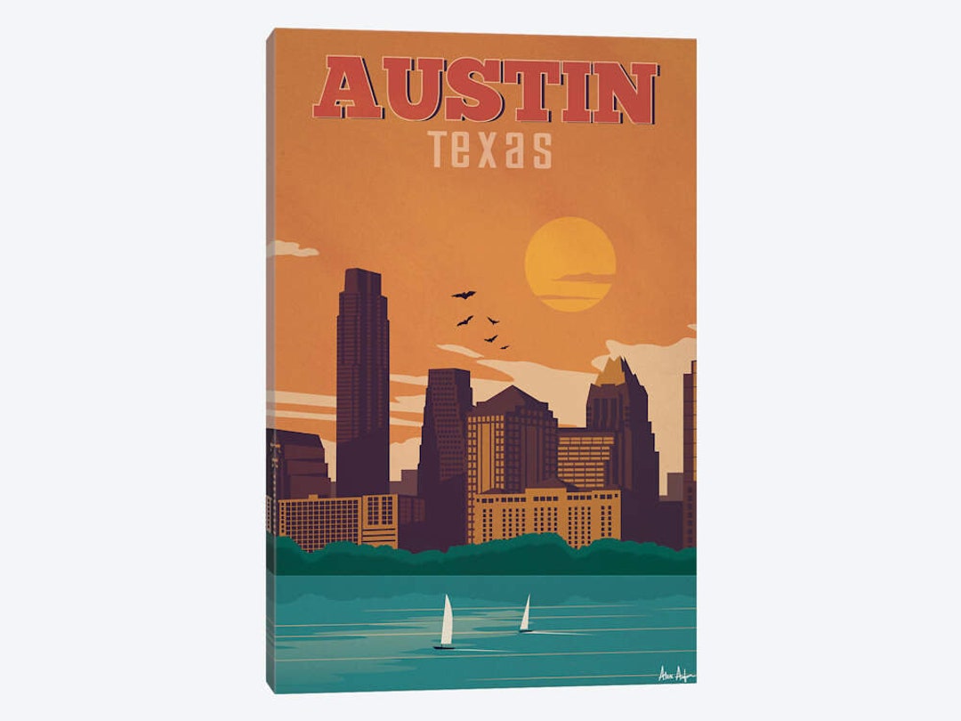 Austin Texas, Austin Texas Skyline, Austin Art Print Poster, Keep ...