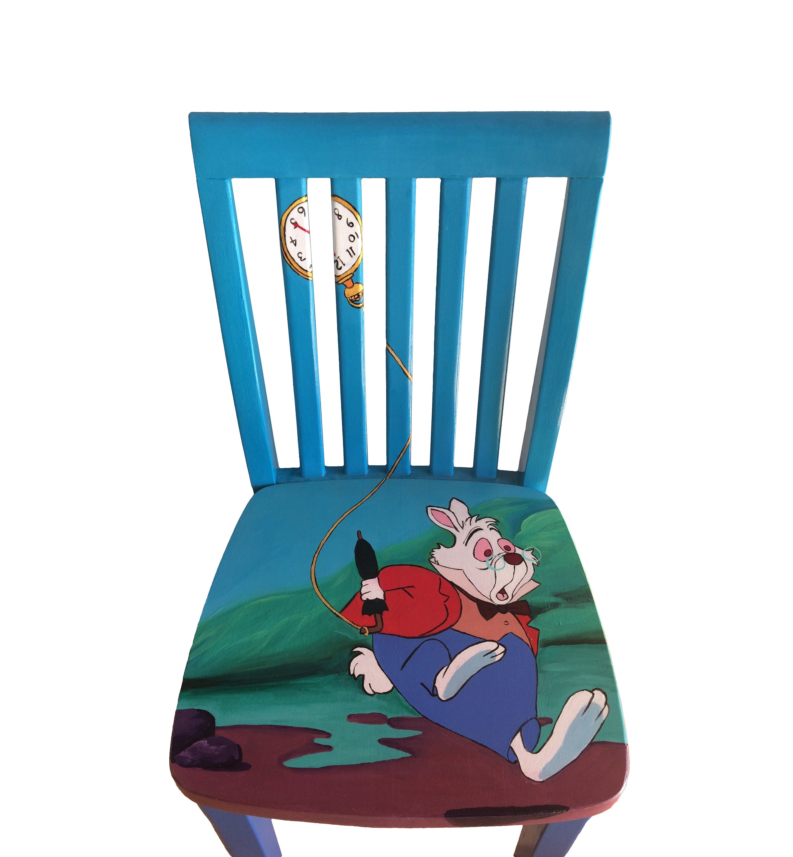 White Rabbit Painted Children's Chair - Etsy