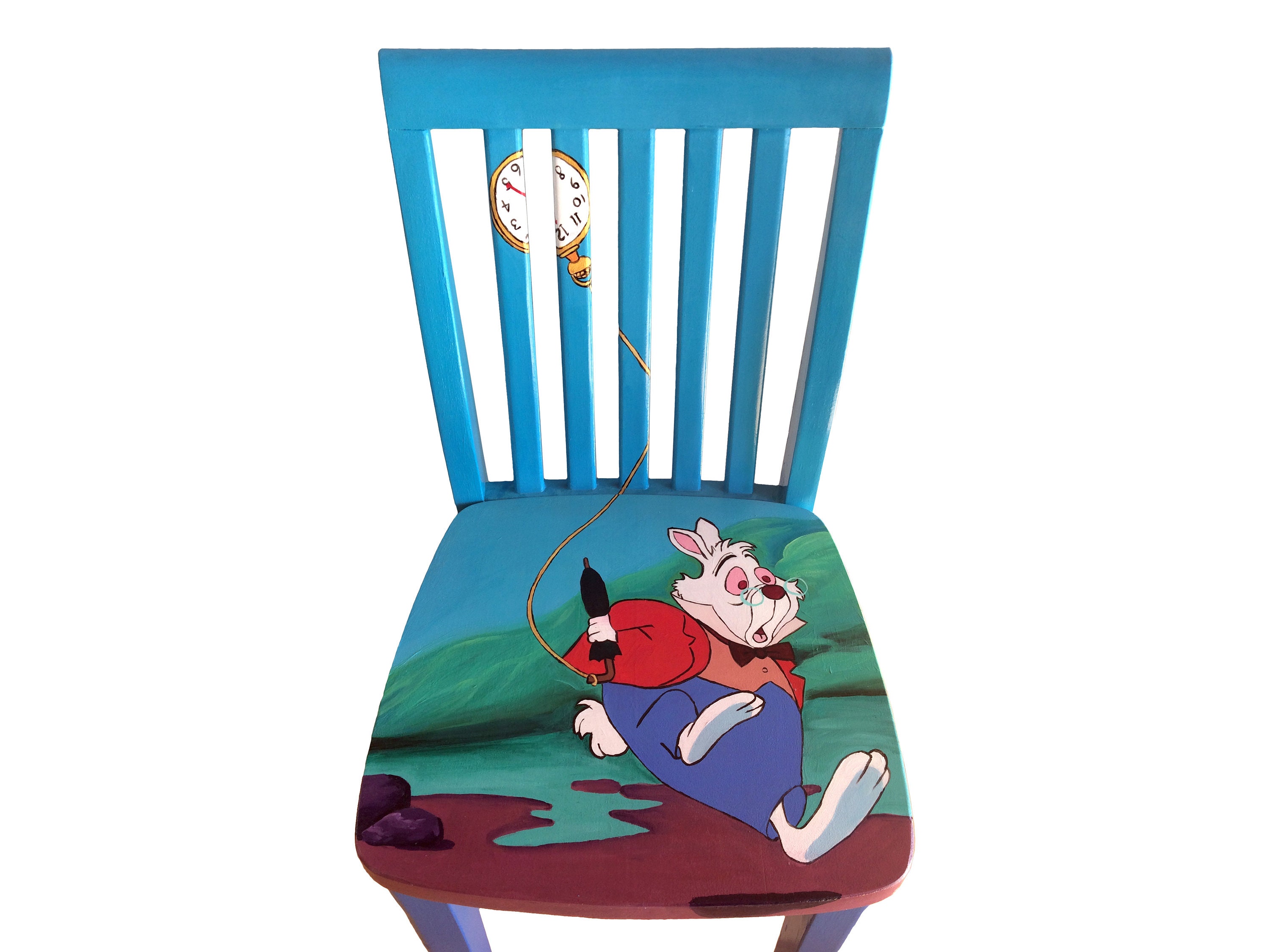 White Rabbit Painted Children's Chair - Etsy