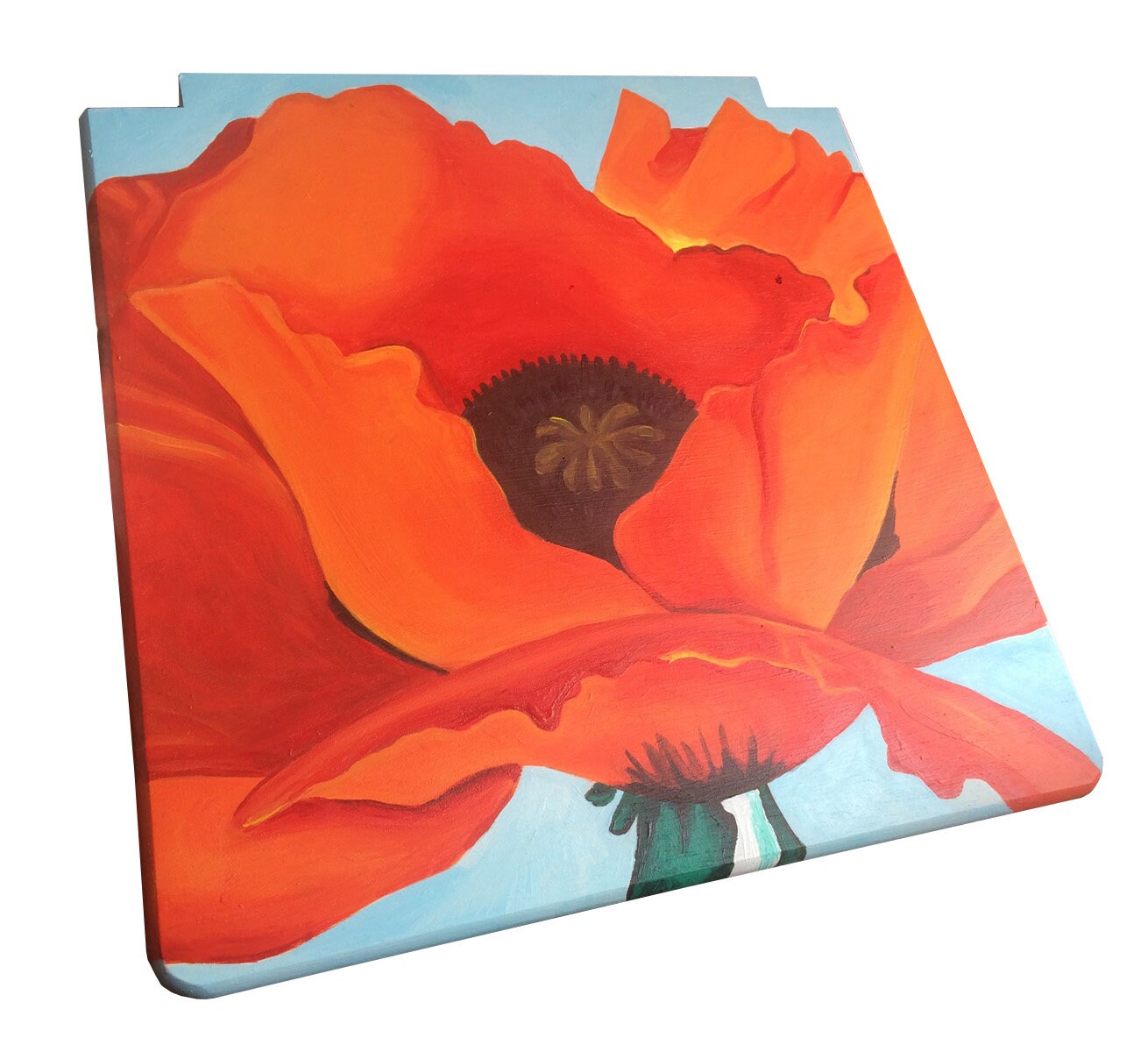 Hand Painted Red Poppy Chair - Etsy