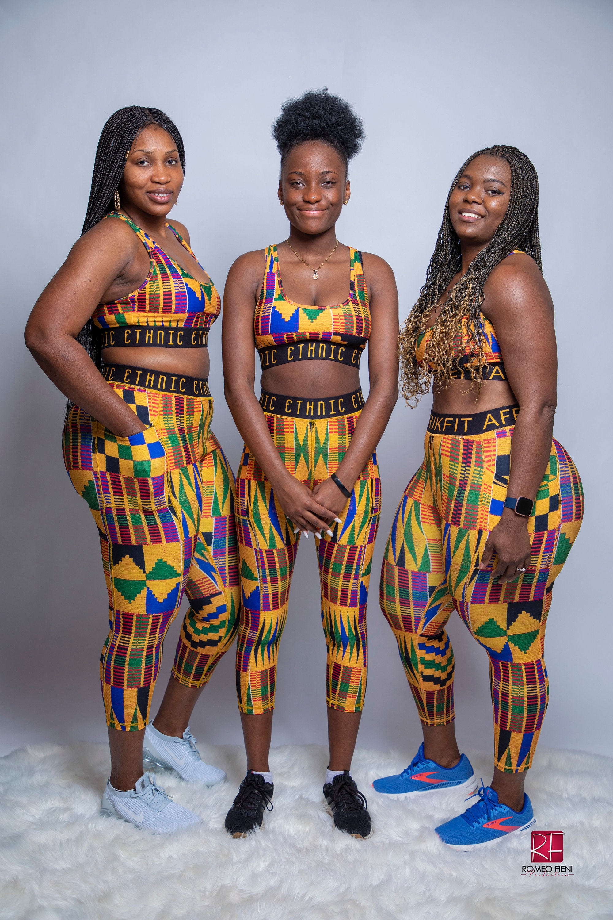 High Waist African Print Workout Set - Etsy