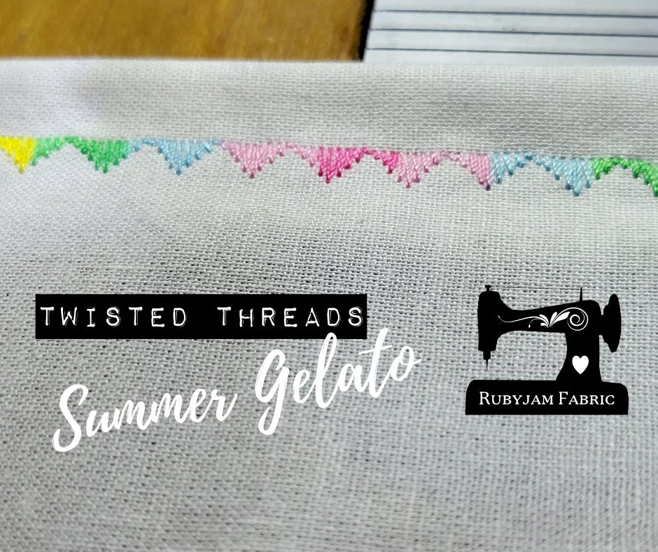 Summer Gelato, Rainbow Thread, Twisted Threads, Decorative Thread ...