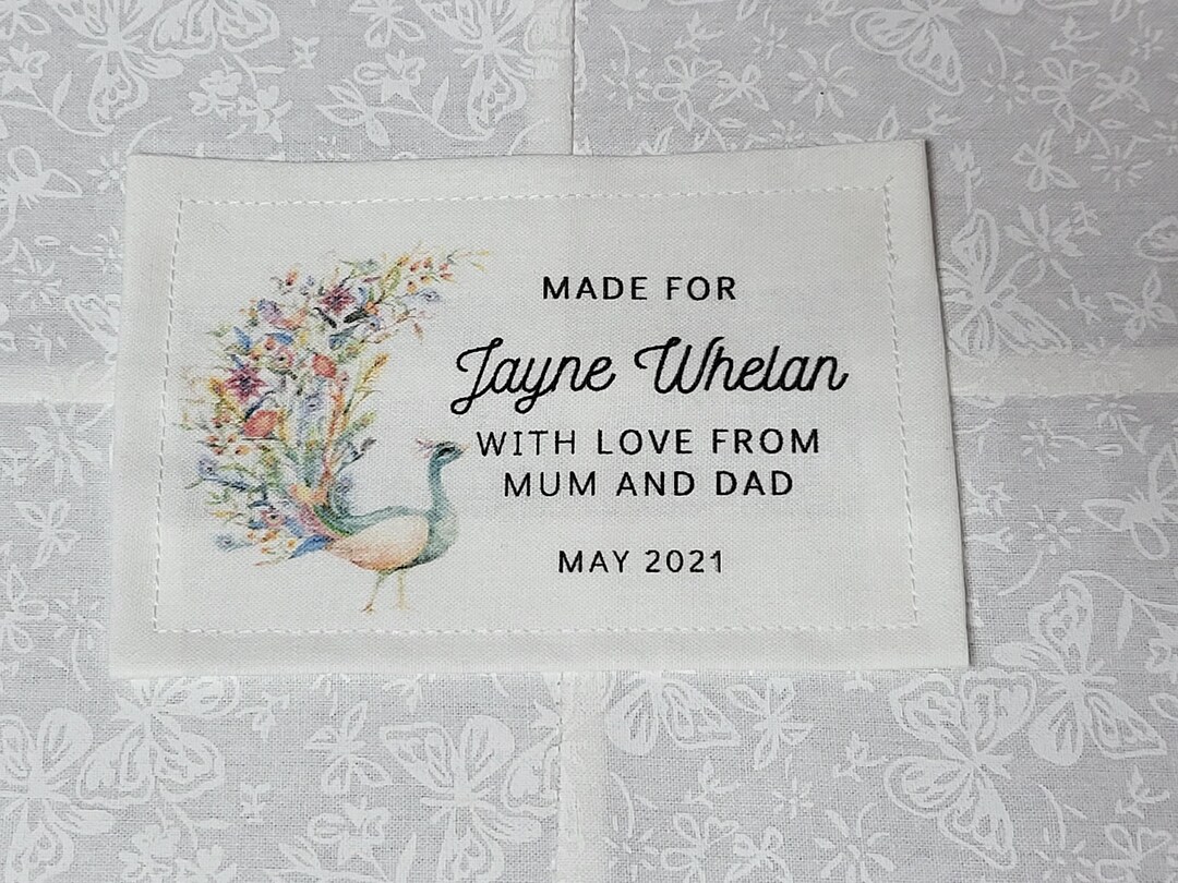 Custom Quilt Label, Personalised Quilt Label, Printed Quilt Label ...