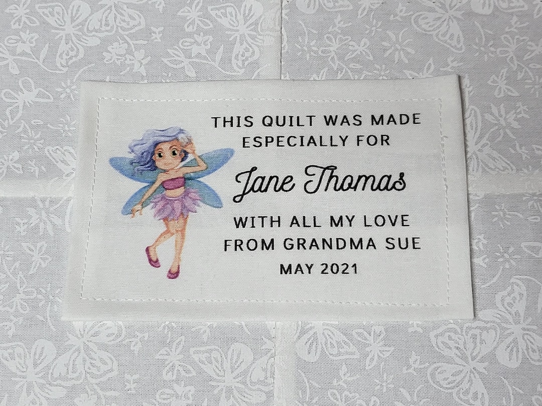 Custom Quilt Label, Personalised Quilt Label, Printed Quilt Label ...