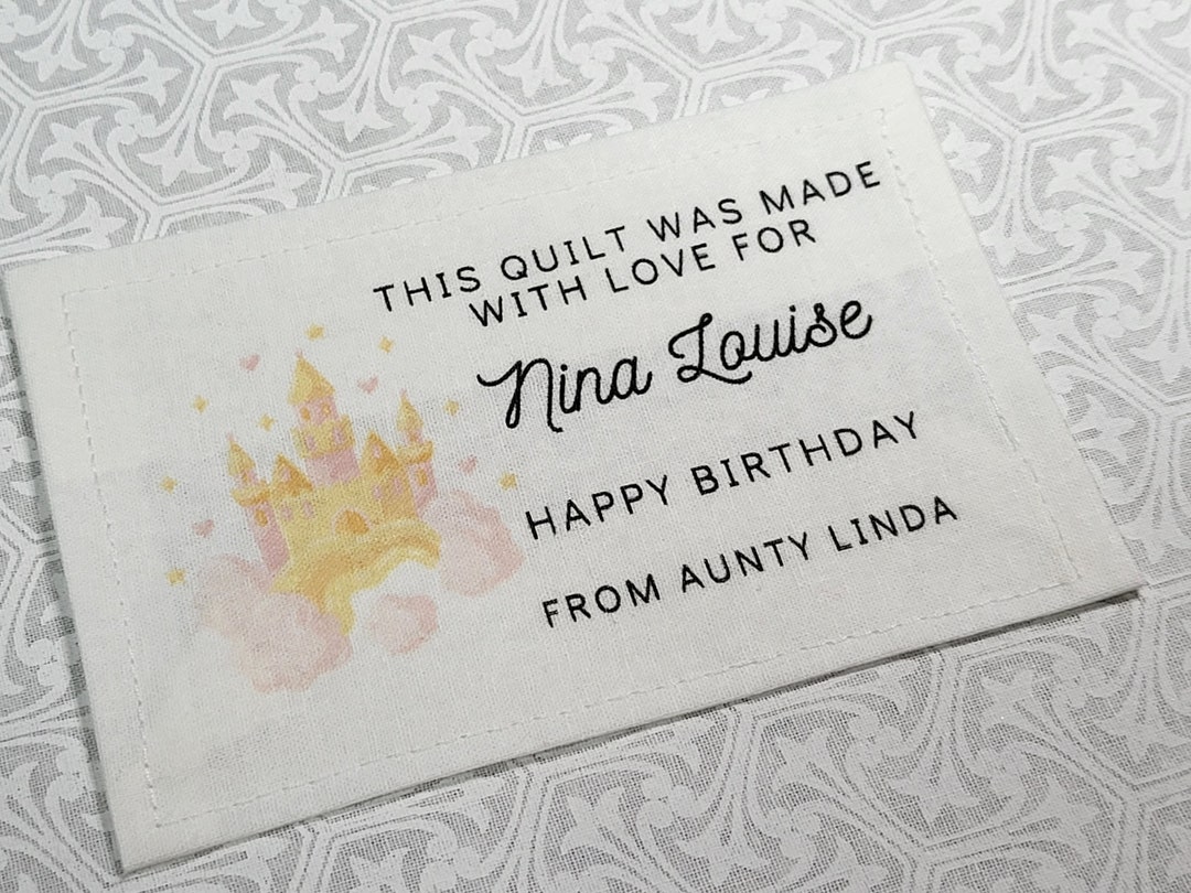 Custom Quilt Label, Personalised Quilt Label, Printed Quilt Label ...