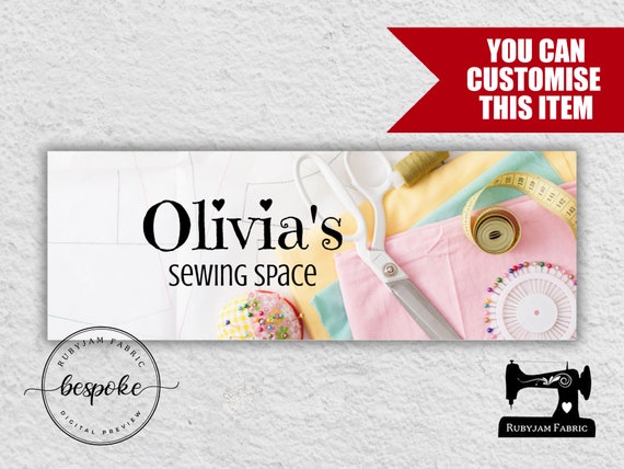 Customised Personalised Sewing Room Sign Sewing Theme | Etsy