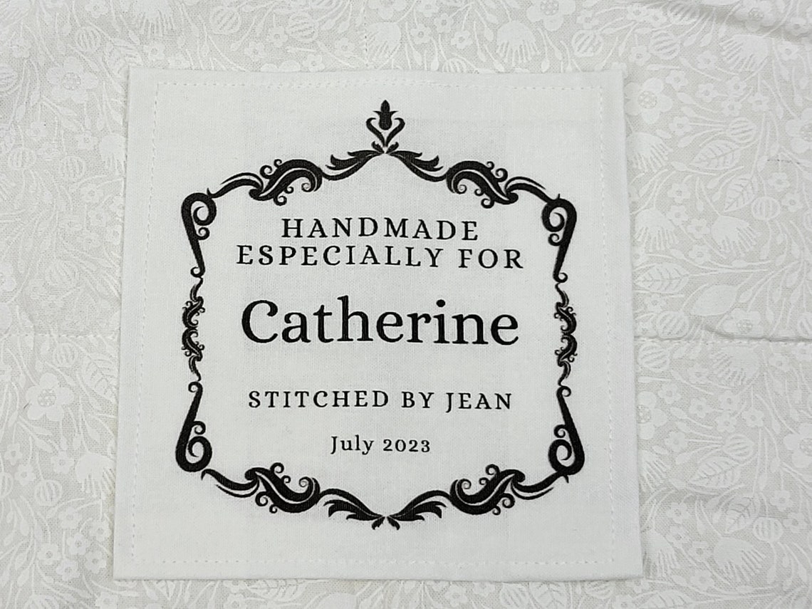Custom Quilt Label, Personalised Quilt Label, Printed Quilt Label ...