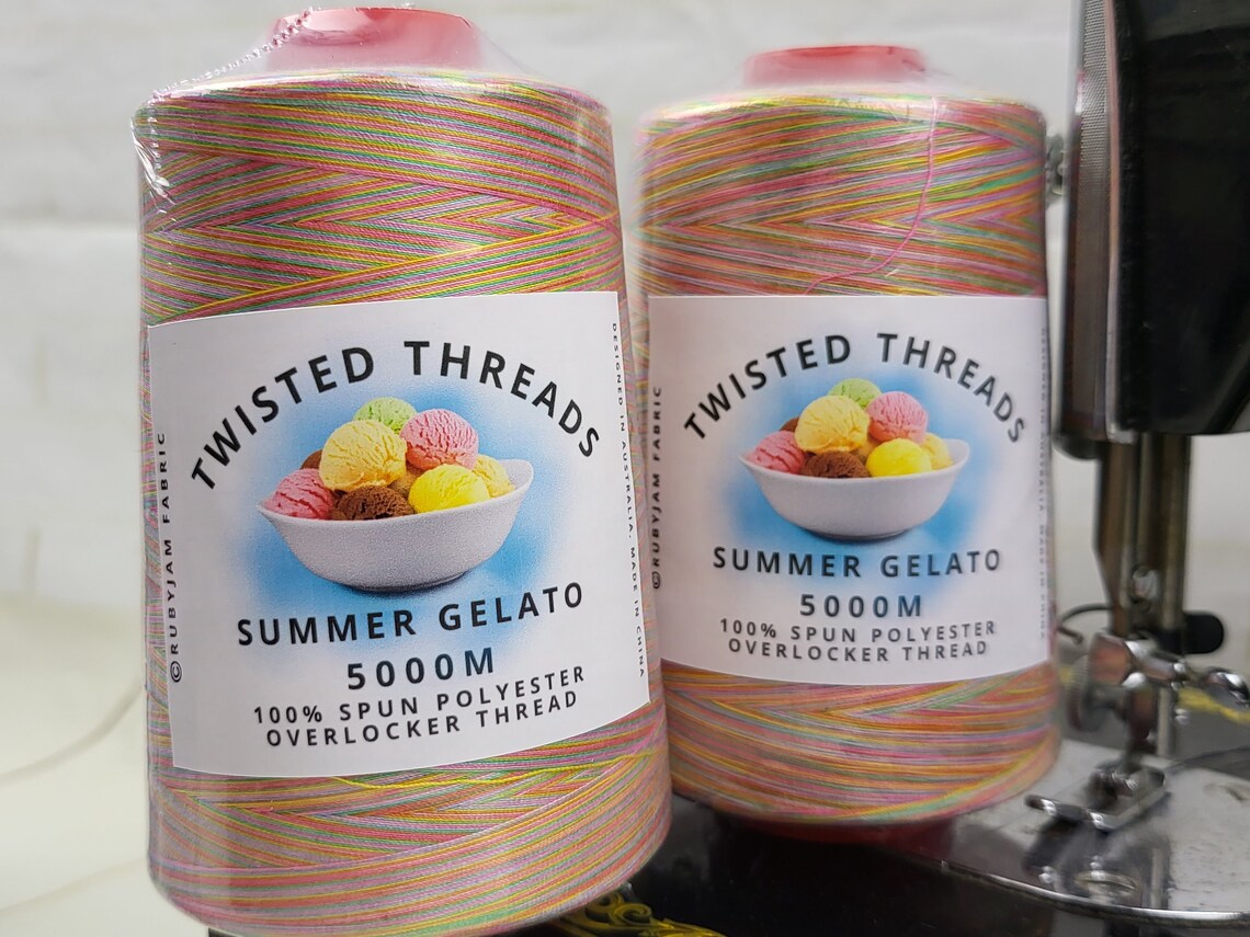 Summer Gelato, Rainbow Thread, Twisted Threads, Decorative Thread ...