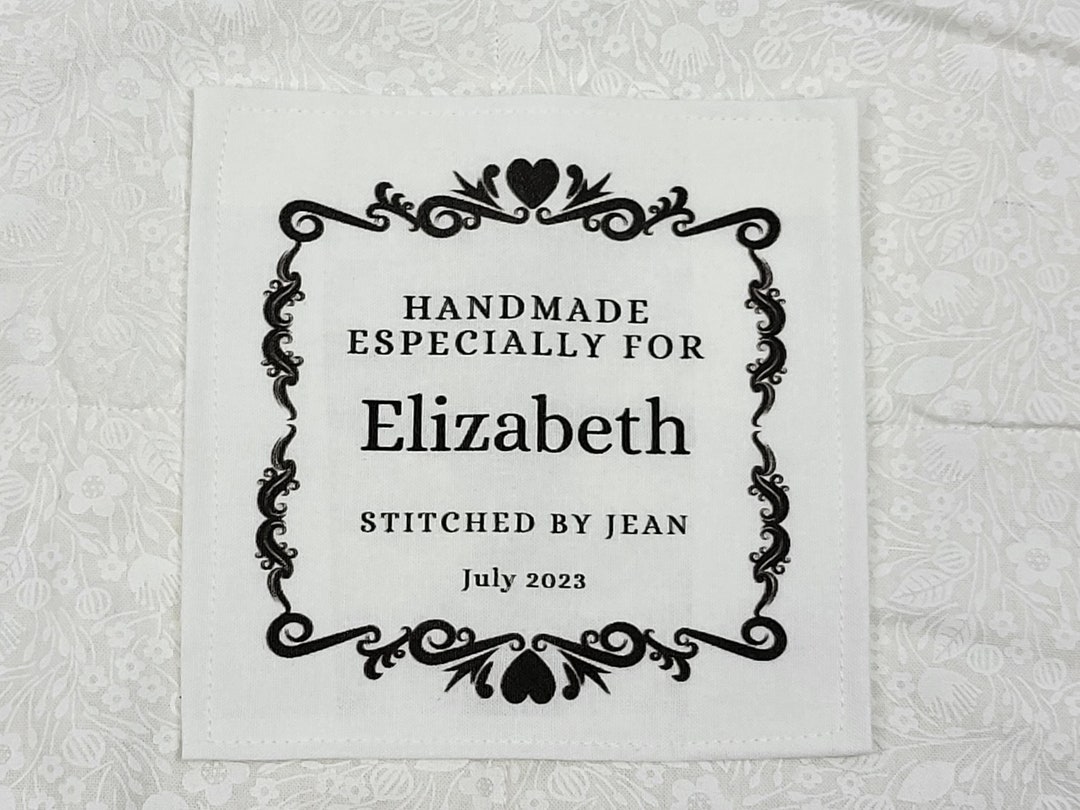 Custom Quilt Label, Personalised Quilt Label, Printed Quilt Label ...