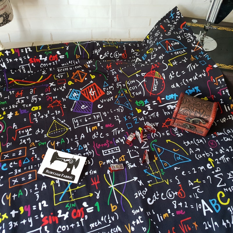 Math Fabric - Etsy