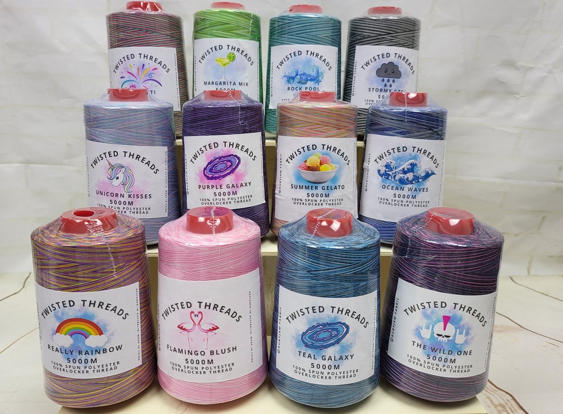 Summer Gelato, Rainbow Thread, Twisted Threads, Decorative Thread ...