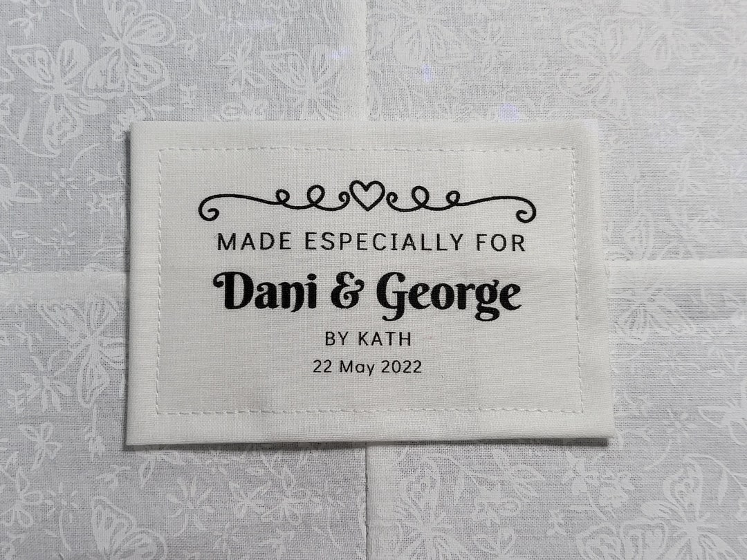 Custom Quilt Label, Personalised Quilt Label, Printed Quilt Label ...