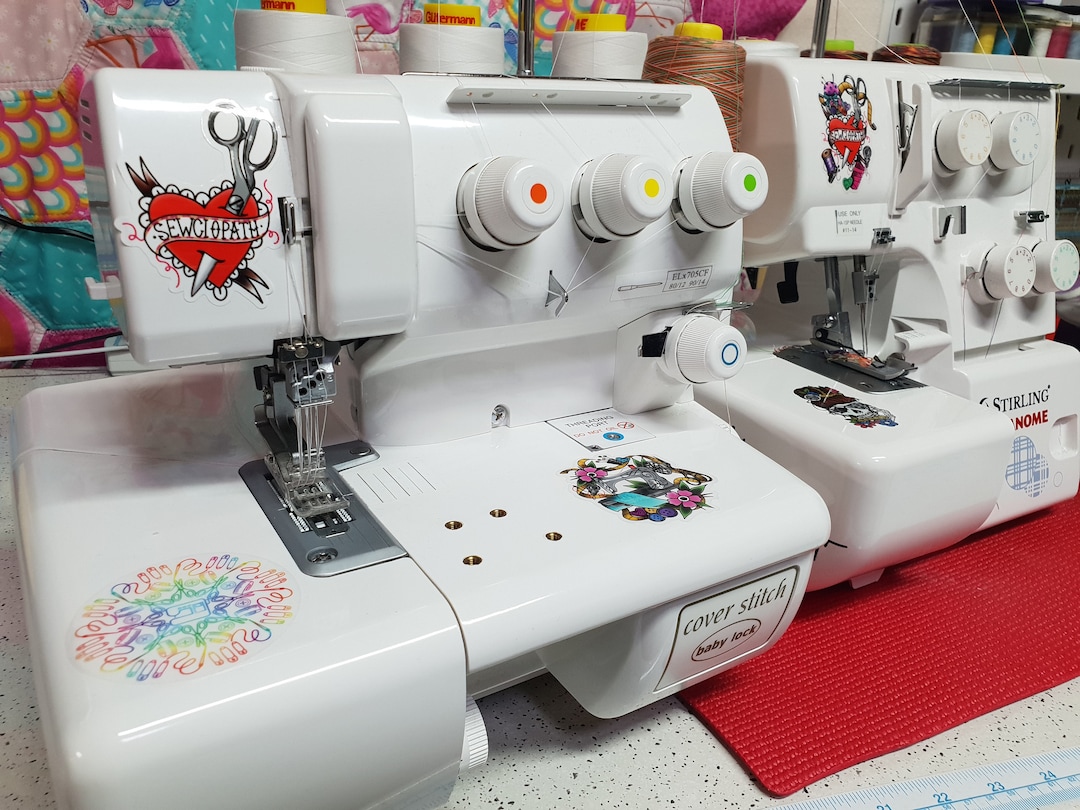 LIMITED EDITION, Set of 5, Sewciopath, Sewing Stickers, Sewing Machine ...