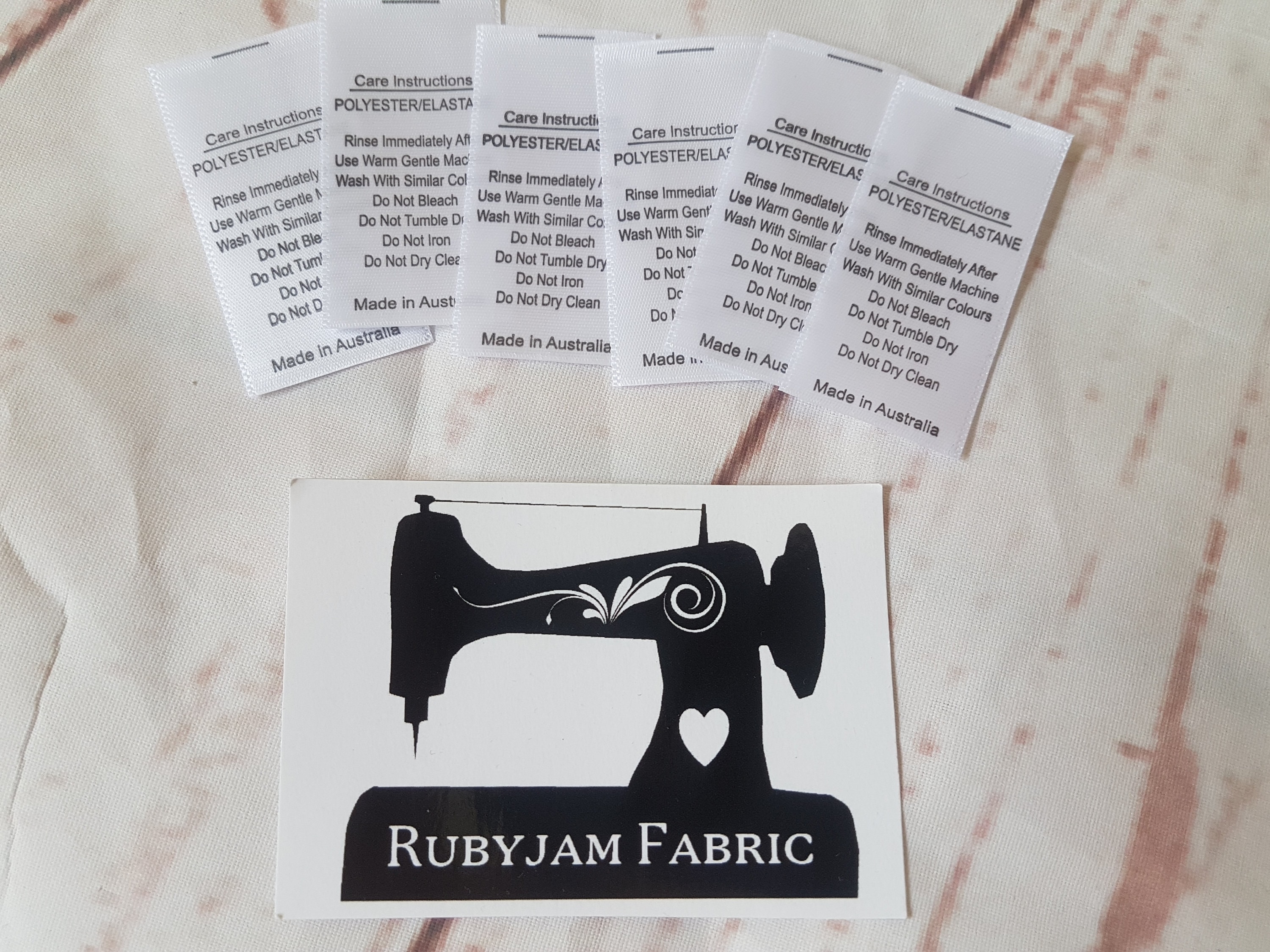 Care Labels Polyester Lycra Swimwear White Satin | Etsy