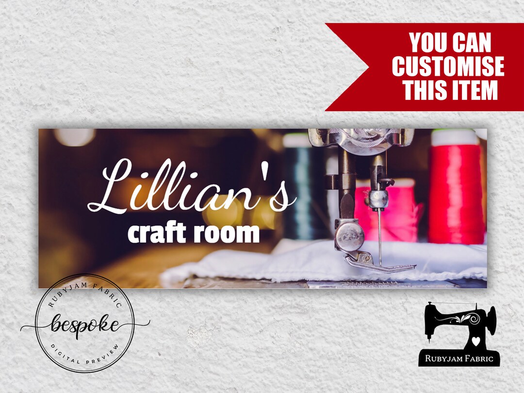 Customised, Personalised, Sewing Room Sign, Sewing, Theme, Room, Sign ...