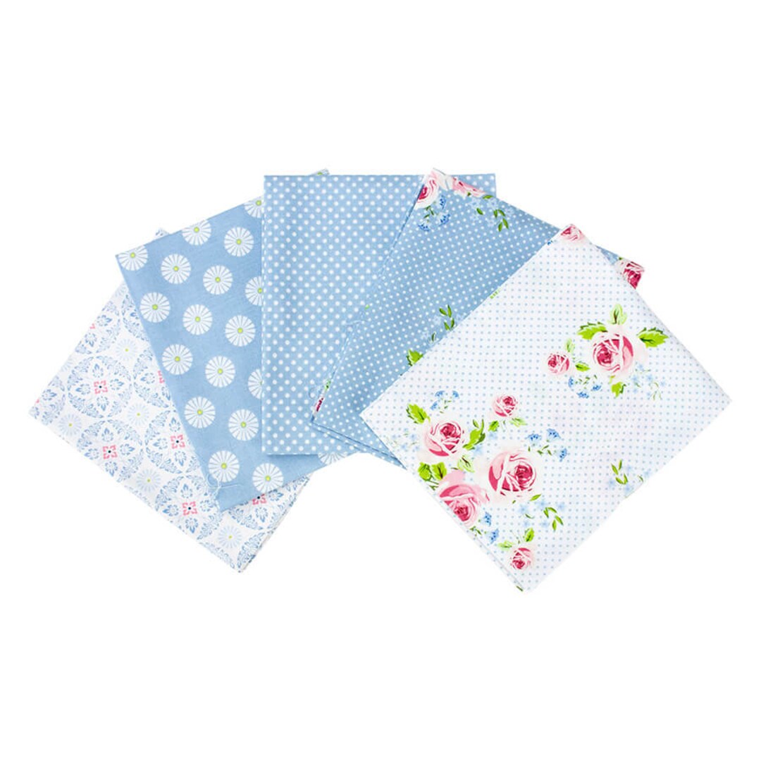 Gutermann, Summer Loft Blue, Fat Quarter Bundle, 100% Quilting Cotton ...