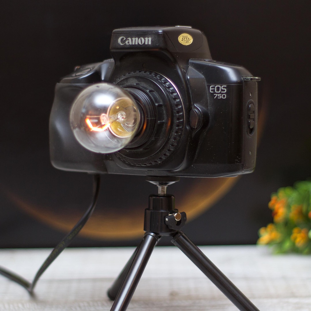 Edison Lamp Made From Old Film Camera. Dimmer Optional. Photographer ...