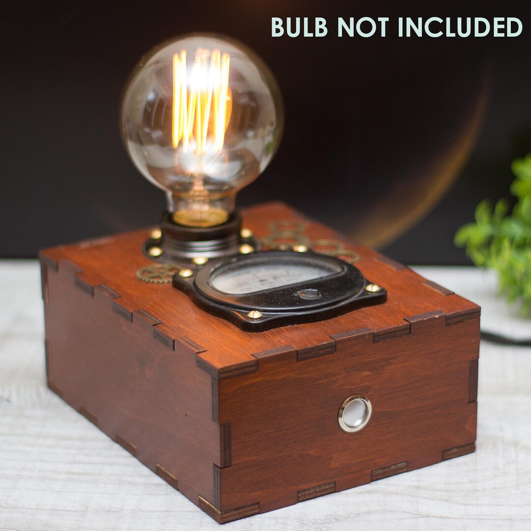 Edison Lamp With Meter. Lamp With an Old Soviet Device as a Decoration ...