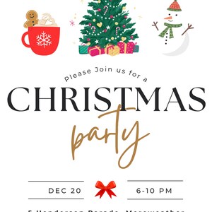 EDITABLE Christmas Party Invitation, Printable Christmas Invitation for ...