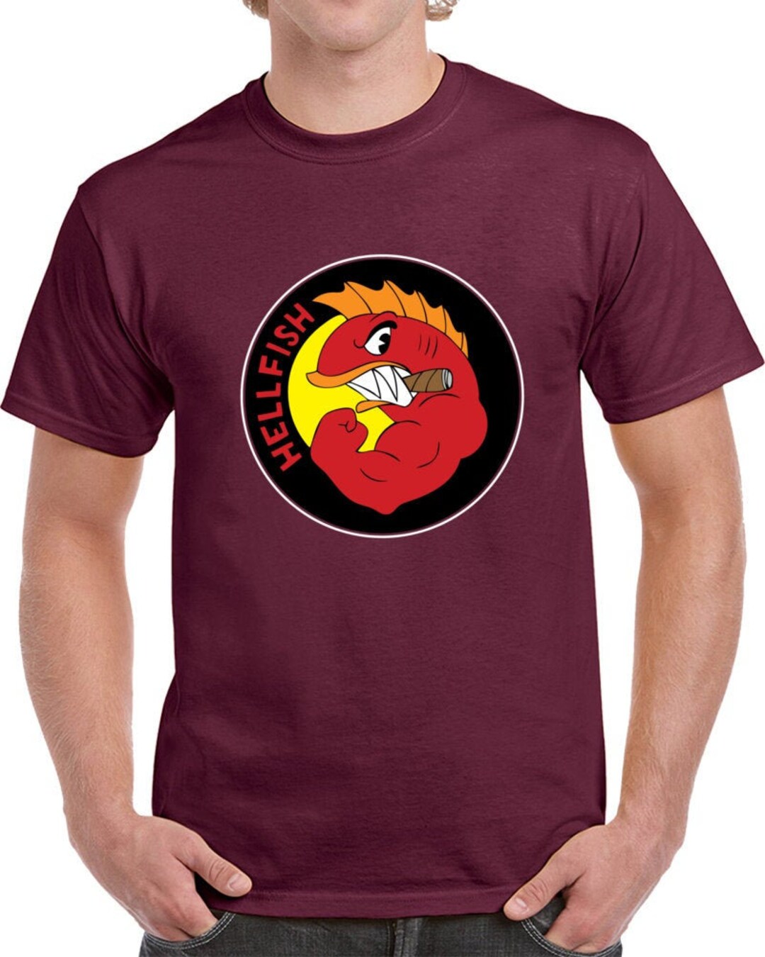 Flying Hellfish T Shirt - Etsy