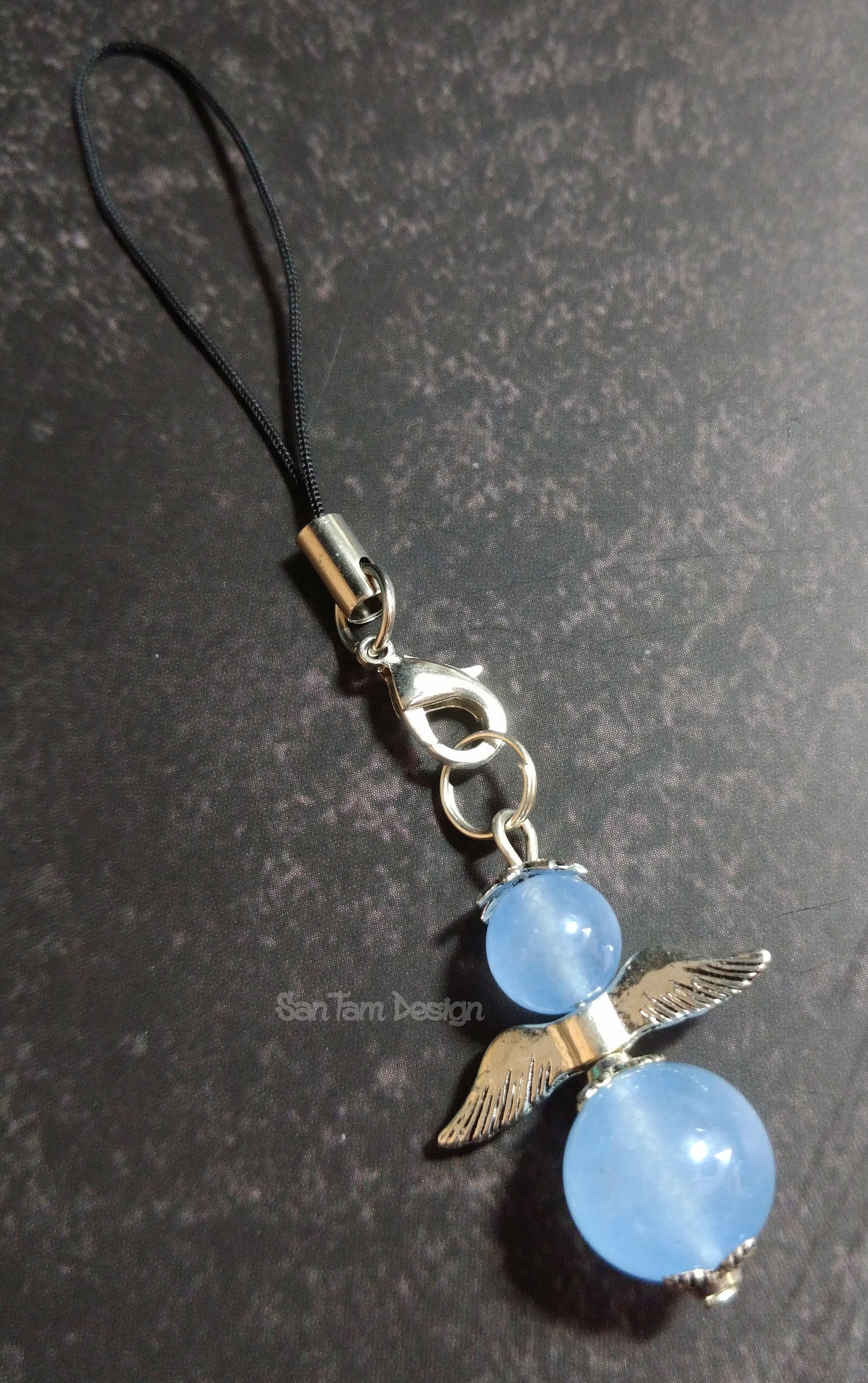 Angel Pendant Ambriel Aquamarine silver Pearl | Etsy