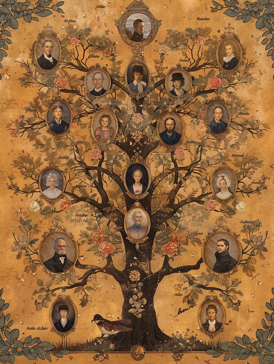 Your Family Tree. Custom Family Tree Illustration. - Etsy