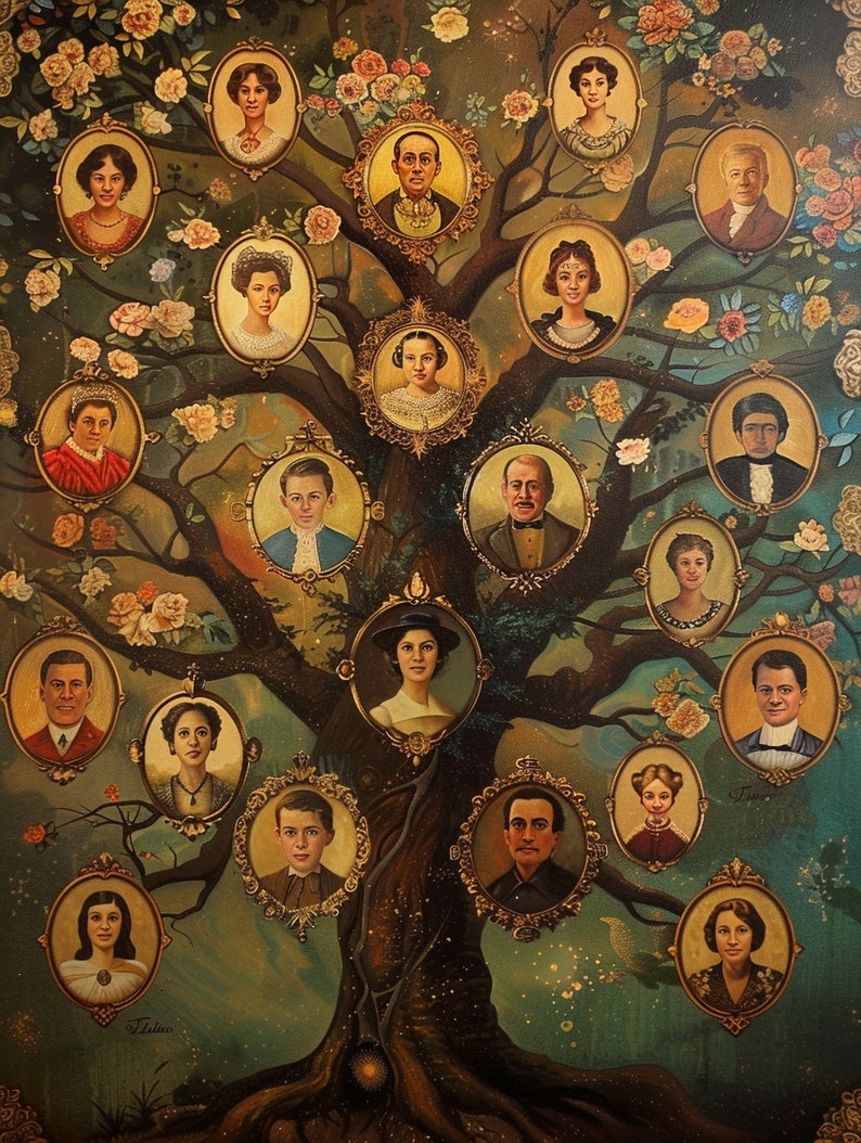 Your Family Tree. Custom Family Tree Illustration. - Etsy