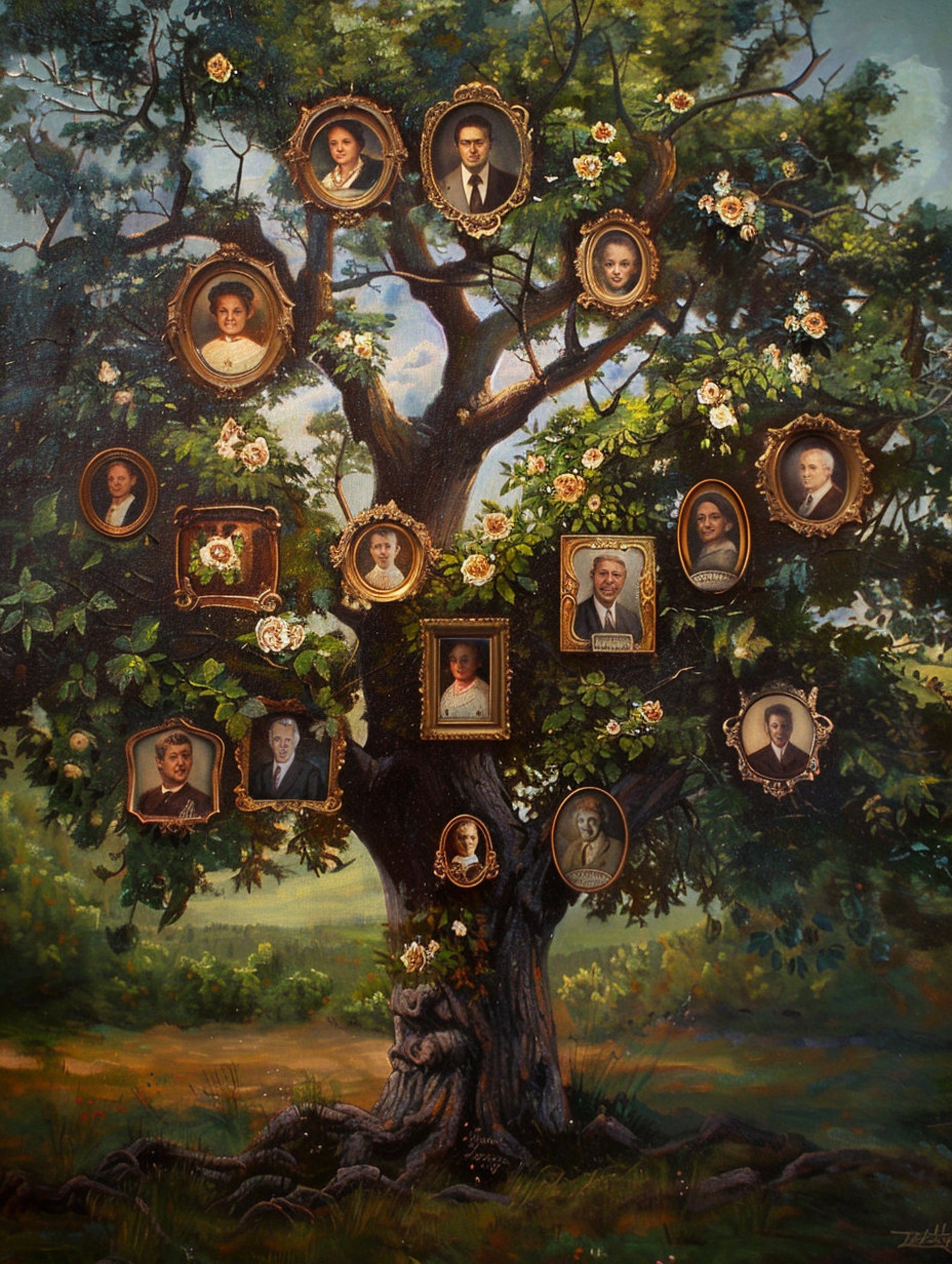 Your Family Tree. Custom Family Tree Illustration. - Etsy