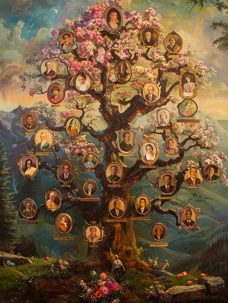 Your Family Tree. Custom Family Tree Illustration. - Etsy