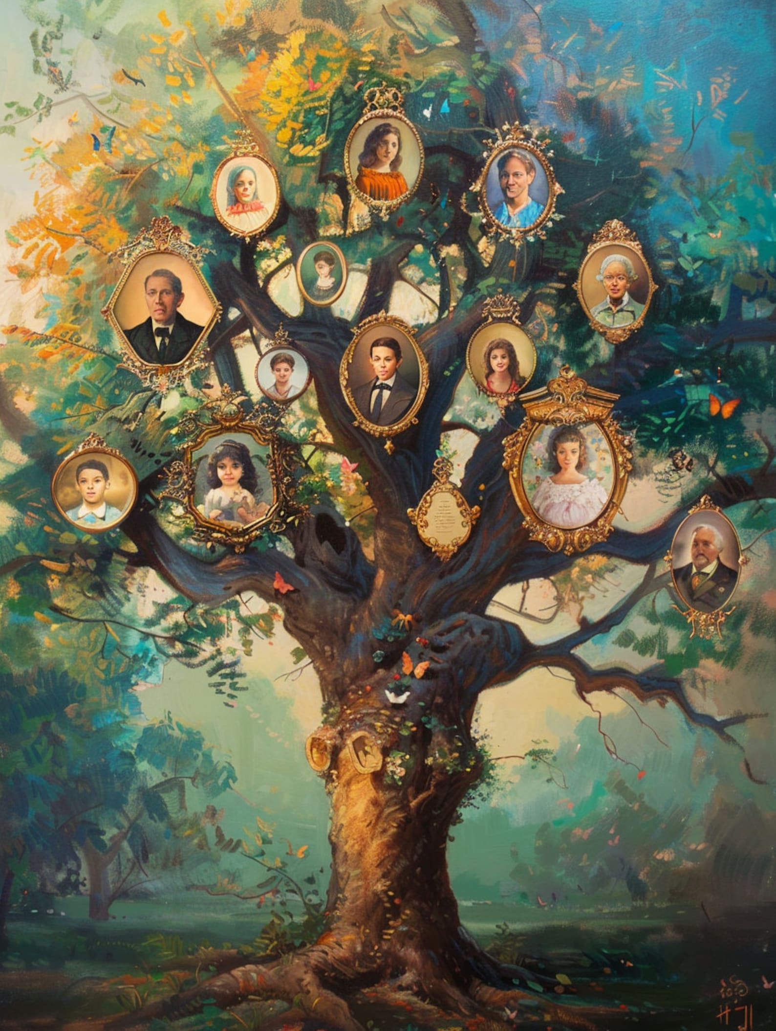 Your Family Tree. Custom Family Tree Illustration. - Etsy