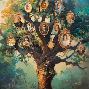 Your Family Tree. Custom Family Tree Illustration. - Etsy