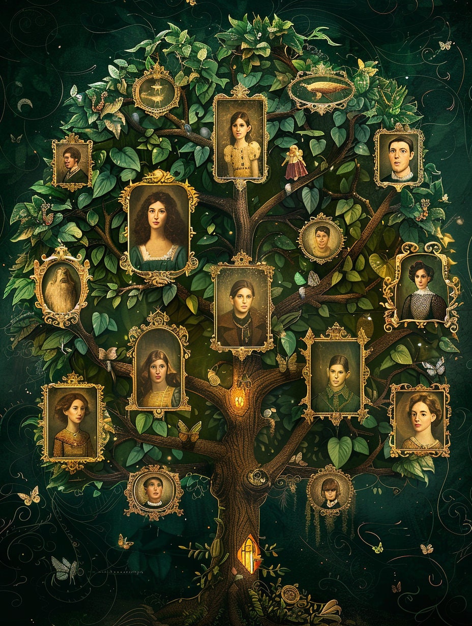 Your Family Tree. Custom Family Tree Illustration. - Etsy